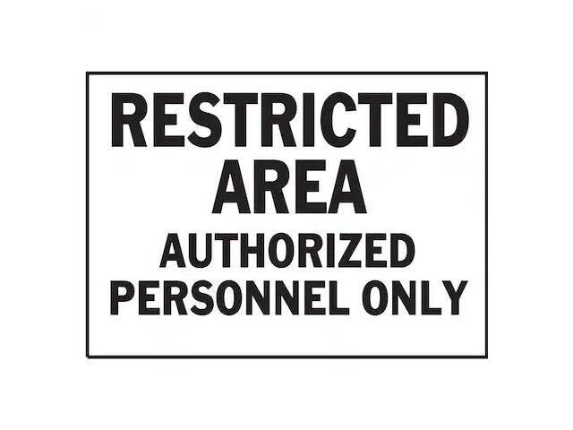 Click here for HY-KO A20394 Restricted Area Authorized Personnel... prices