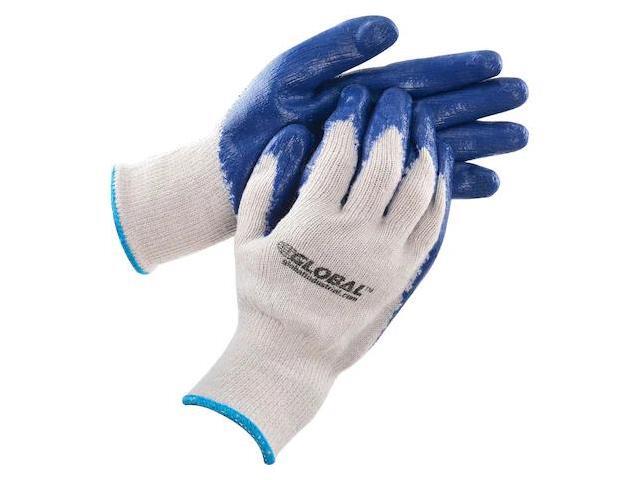 Click here for Latex Coated String Knit Work Gloves  Natural/Blue... prices