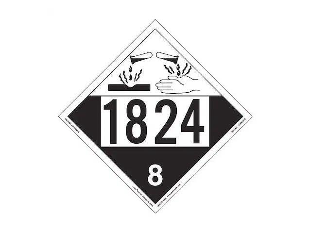 Click here for LABELMASTER ZEZ41824 Corrosive Placard UN 1824 PK2... prices