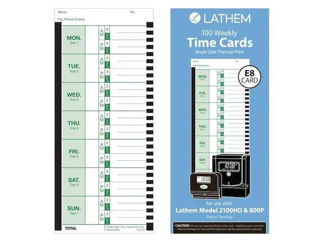 Click here for Lathem Weekly Attendance Card 1 PK prices