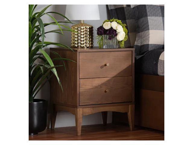 BAXTON STUDIO 193-11301-ZORO Landis Mid-Century Ash Walnut Finished Wood