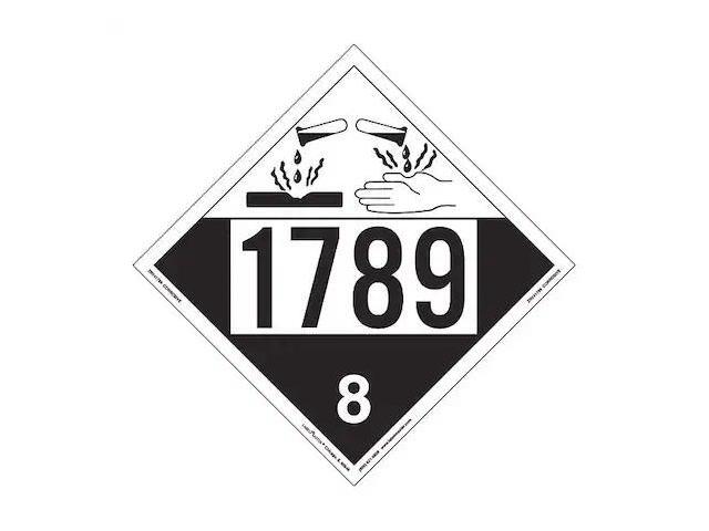 Click here for LABELMASTER ZRV41789 Corrosive Placard UN 1789 PK2... prices