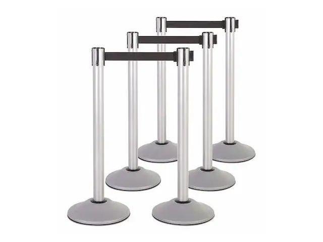 Click here for US WEIGHT U2103PK6 Steel Stanchion Silver 7.5 ft B... prices