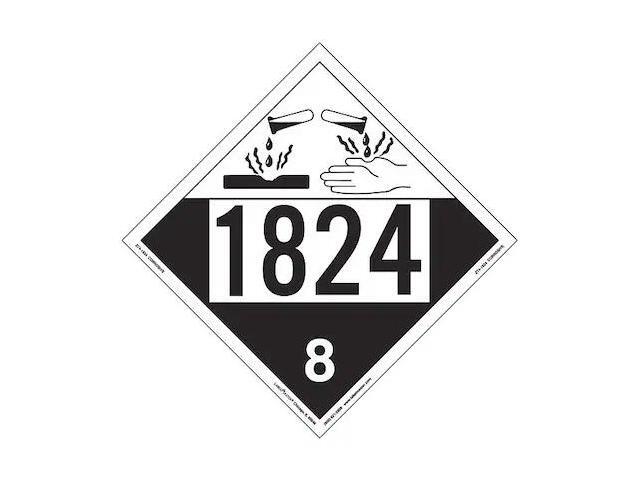 Click here for LABELMASTER ZT4-1824 Corrosive Placard UN 1824 PK2... prices