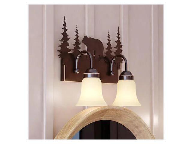 Click here for VAXCEL VL55702BBZ Bozeman 2 Light Bronze Rustic Be... prices