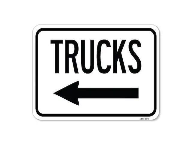 Click here for SIGNMISSION A-1824-22781 Trucks Sign Trucks W/ Lef... prices