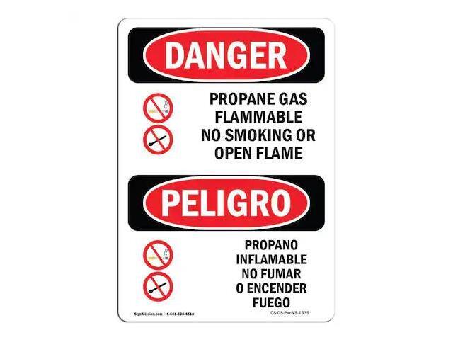 Click here for SIGNMISSION OS-DS-A-710-VS-1539 OSHA Sign  Propane... prices