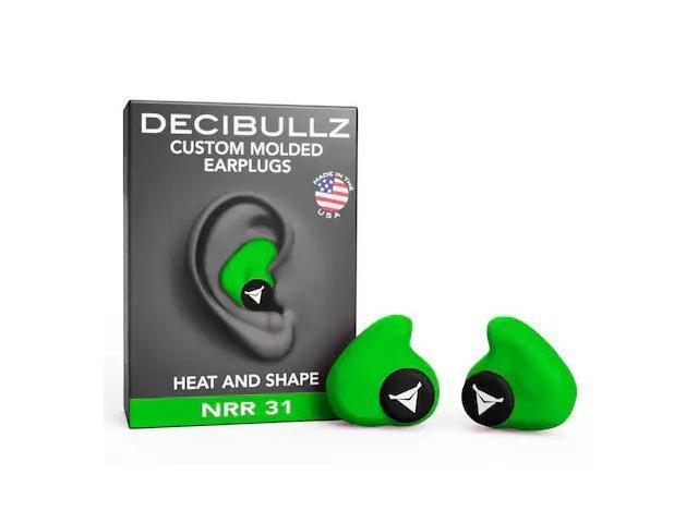 Click here for DECIBULLZ PLG1-GRN Custom Molded Earplugs Hi Vis G... prices