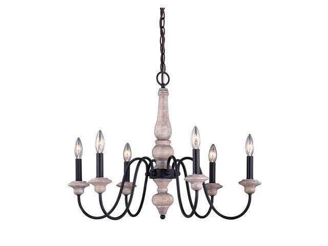 Click here for VAXCEL H0236 Georgetown 6 Light Gray Wood Farmhous... prices