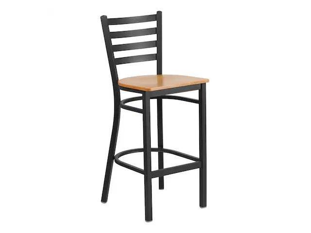 Click here for HERCULES Series Black Ladder Back Metal Restaurant... prices