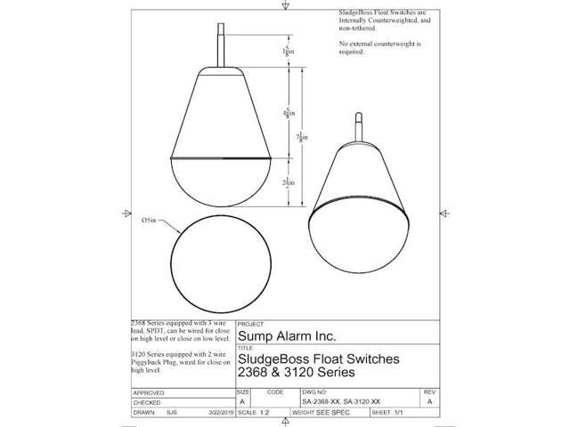 Click here for SUMP ALARM SA-2368-33 Sewage/Septic Wire Lead Floa... prices