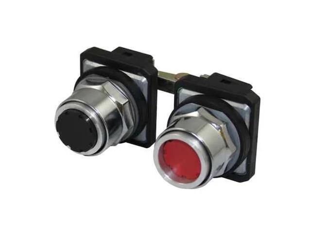 Click here for DAYTON 30G347 Pendant Push Button  30 mm  Black/Re... prices