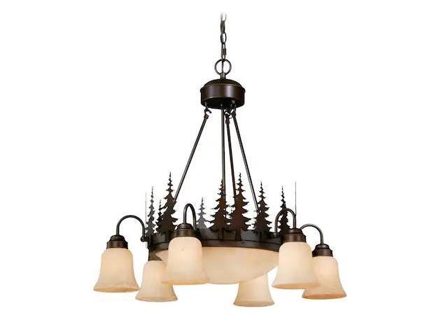 Click here for VAXCEL CH55506BBZ Yosemite 9 Light Bronze Rustic T... prices