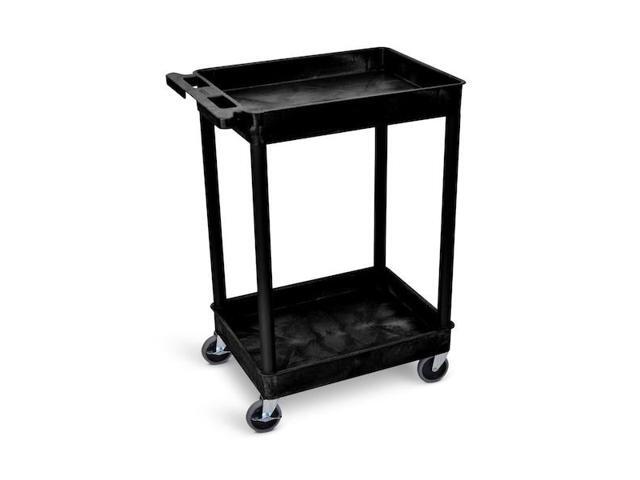 Click here for LUXOR STC11-B Tub Cart - Two Shelves - Black prices