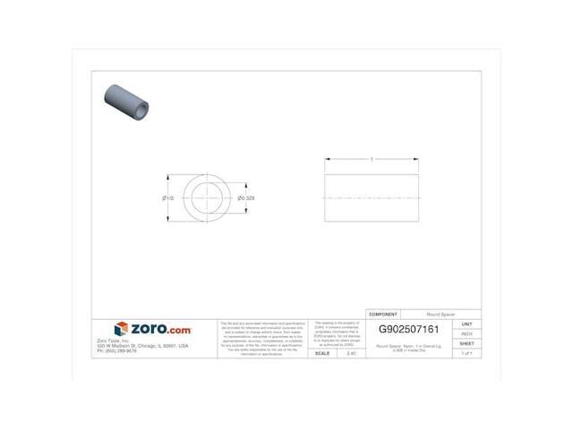 Click here for MIDWEST FASTENER 65808 Round Spacer  Nylon  1 in O... prices