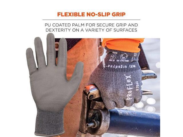 Click here for ERGODYNE 7044 ANSI A4 PU Coated CR Gloves  Gray  S... prices