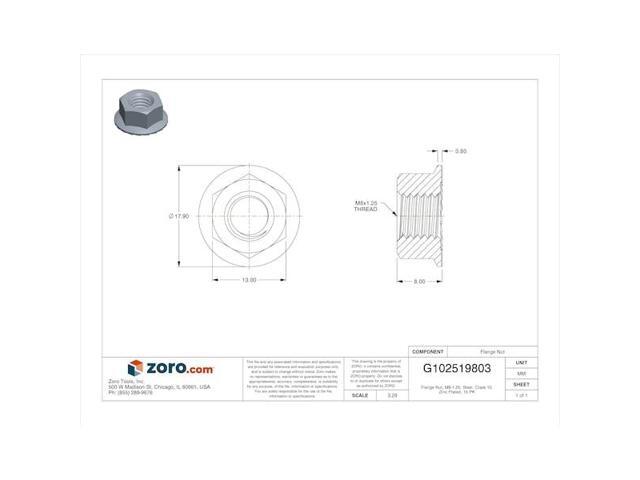 Click here for MIDWEST FASTENER 75713 Flange Nut  M8-1.25  Steel... prices