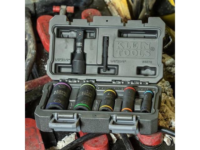 Click here for KLEIN TOOLS 66076 1/4 in  1/2 in Drive Flip Impact... prices