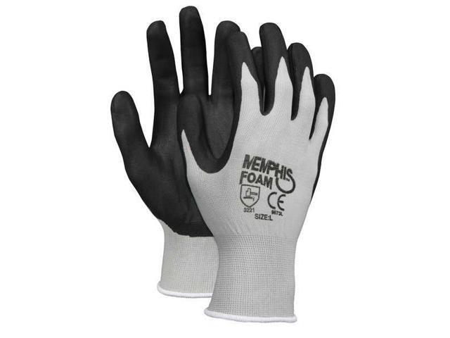 Click here for Memphis Economy Foam Nitrile Gloves Large Gray/Bla... prices