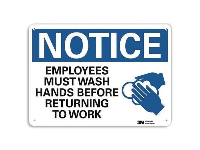 Click here for LYLE U1-1045-RA_14X10 Notice  Employees Must Wash... prices