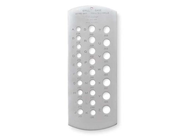 Click here for Drill Gage  Letter  A to Z Measuring Range (In.)... prices