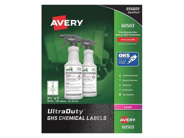 Click here for AVERY 60503 3-1/2 x 5 GHS Chemical Labels for Lase... prices