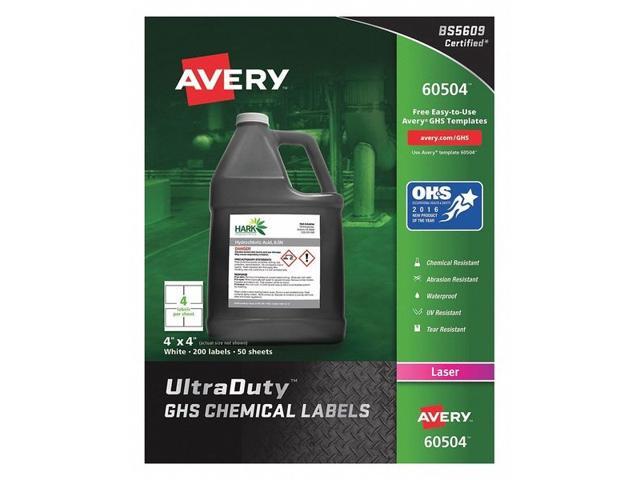 Click here for AVERY 60504 4 x 4 GHS Chemical Labels for Laser Pr... prices