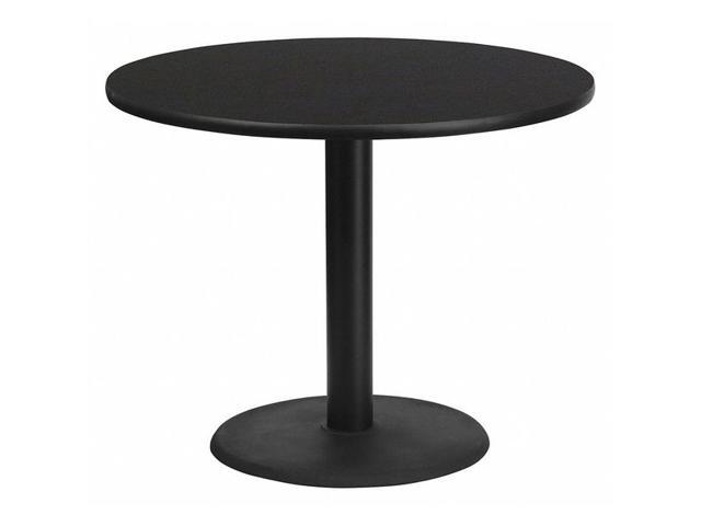 Click here for 36 Round Black Laminate Table Top with 24 Round Ta... prices
