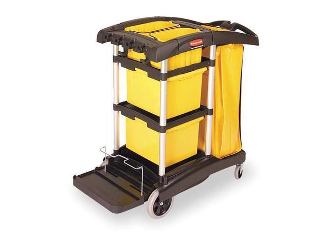 Click here for RUBBERMAID FG9T7300BLA Microfiber Janitor Cart Bla... prices