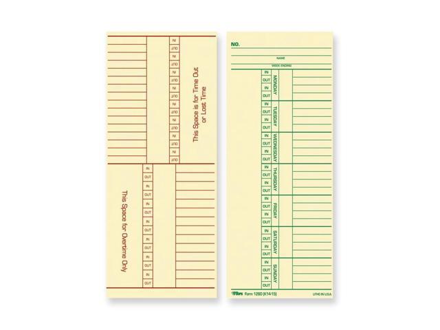 Click here for TOPS Named Days/Overtime Time Card prices