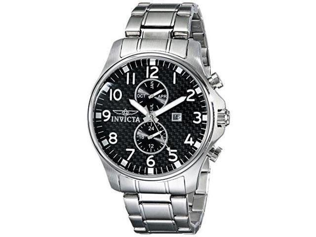 Click here for Mens Invicta II Black Carbon Fiber Dial Stainless... prices