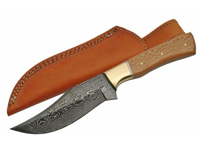 Click here for FIXED-BLADE HUNTING KNIFE 4.75 Damascus Steel Blad... prices
