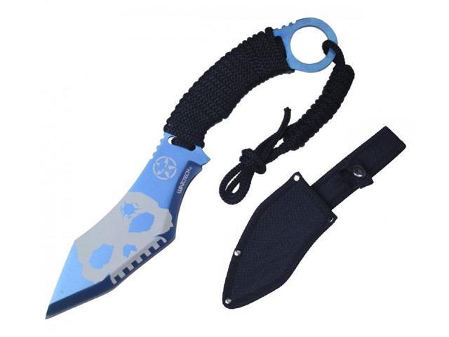 Click here for Tactical Knife Wartech 5 Blue Skull Blade Military... prices