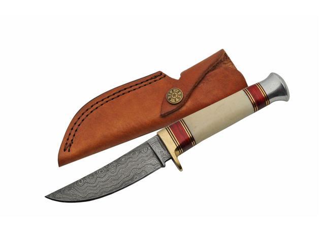 Click here for Damascus Steel Blade Hunting Knife 9 Overall Bone... prices
