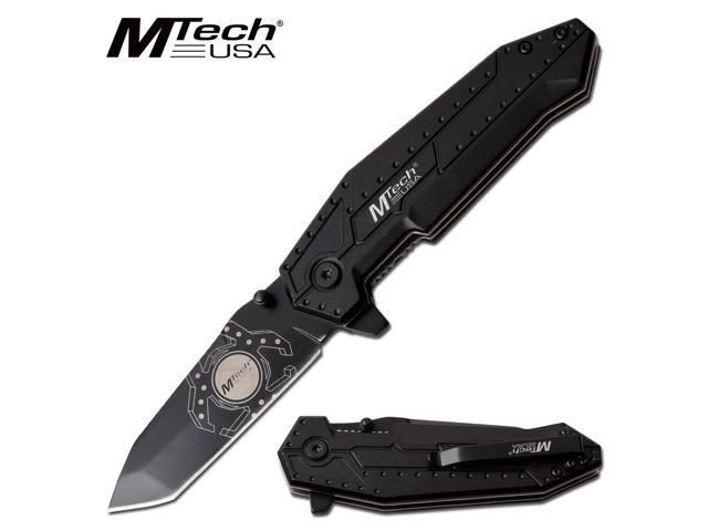 Click here for Folding Knife Mtech Black Biohazard Tanto Blade Ba... prices