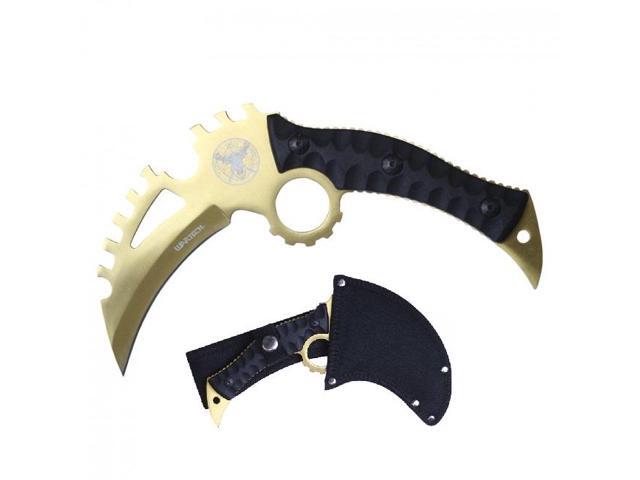Click here for Tactical Knife Wartech 8.25 Overall Full Tang Gold... prices