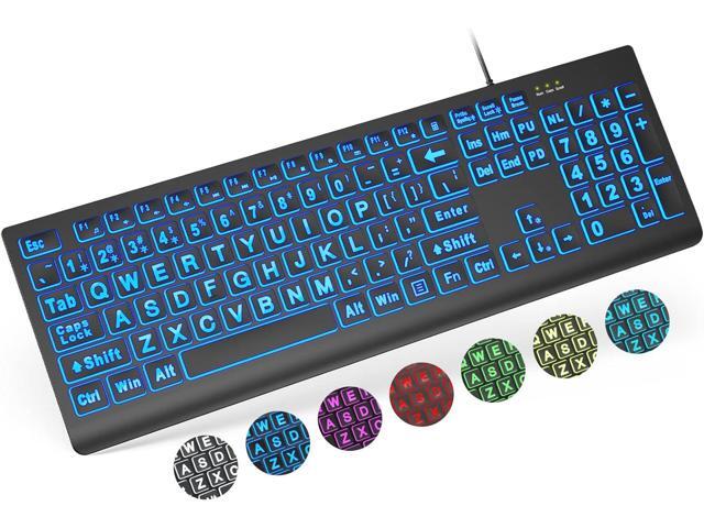 Click here for SABLUTE Large Print Backlit Keyboard  Full Size Ke... prices