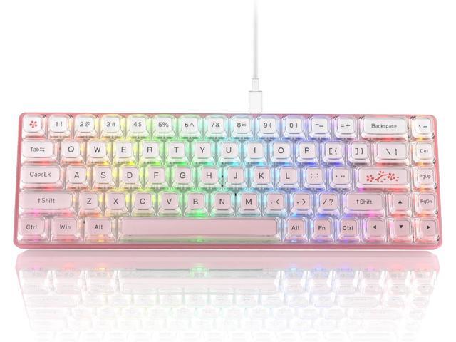 Click here for Womier 60 Keyboard Gaming Pink - Wired Creamy Mech... prices