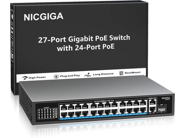 Click here for NICGIGA 24-Port Gigabit PoE Switch with 24 PoE+@30... prices