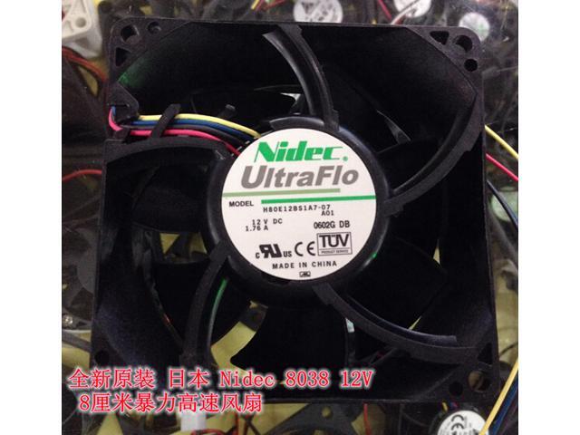 Click here for Nidec 80*38mm 12V H80E12BS1A7-07 8cm 4-wires 2-bal... prices