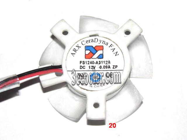 Click here for ARX FS1240-A3112A 12V 0.09A 2 wires 2 pins vga fan... prices