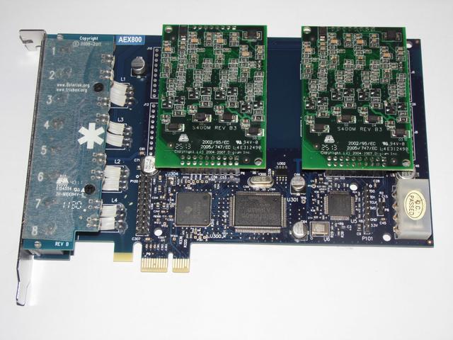 Click here for Analog Asterisk card AEX800 8 fxs (S400m * 2) port... prices