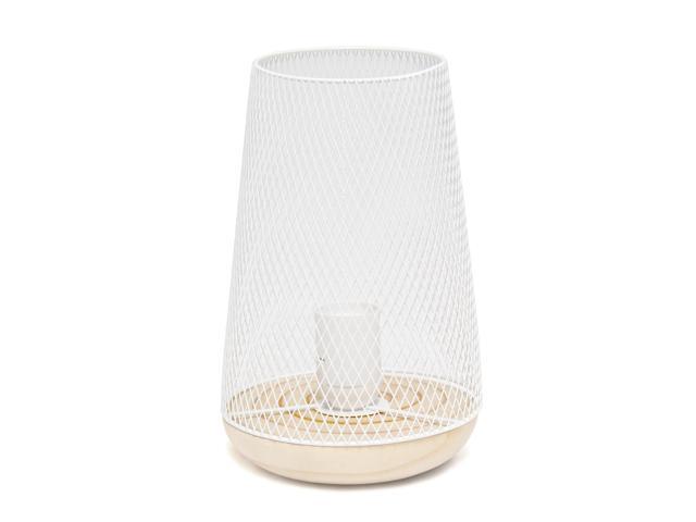 Click here for Simple Designs White Wired Mesh Uplight Table Lamp prices