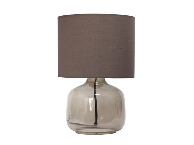 Click here for Simple Designs Glass Table Lamp with Fabric Shade... prices