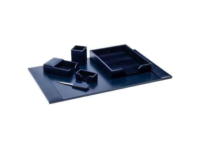 Click here for Navy Blue Bonded Leather 6-Piece Desk Set prices