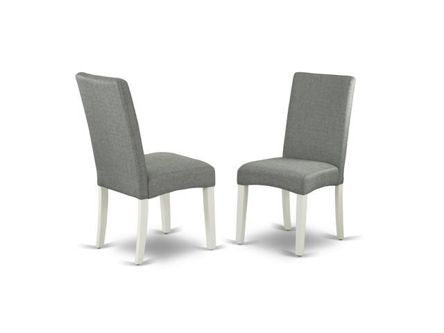 Click here for Set of 2 Chairs DRP2T07 Parson Chair with Linen Wh... prices