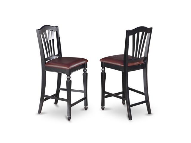 Click here for Set of 2 Chairs CHS-BLK-LC Chelsea Stools with FAU... prices