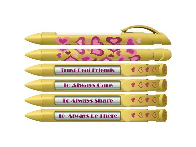 Click here for Greeting Pen Friend Pen- Yellow Hearts Rotating Me... prices