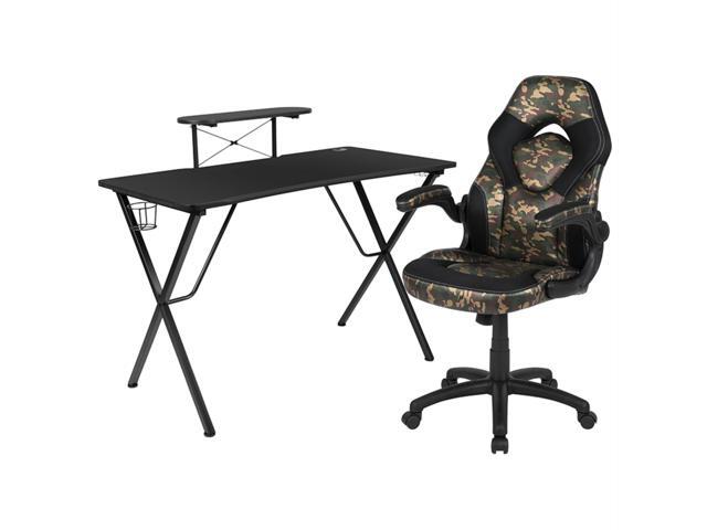 Click here for Black Gaming Desk and Camouflage/Black Racing Chai... prices