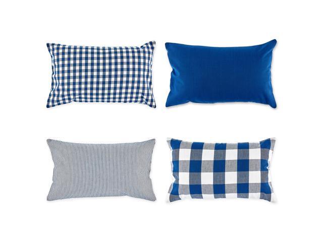 Click here for DII Assorted Navy/Off White Pillow Cover 12x20 Set... prices